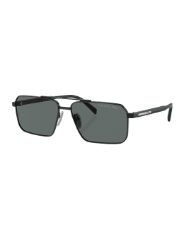 Prada Men's Metal Double Bridge Pilot Sunglasses | Neiman Marcus