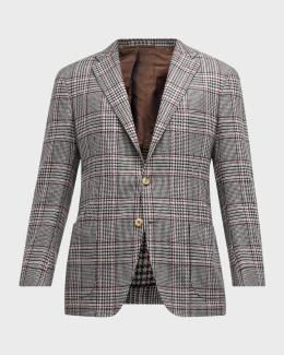 Kiton Men's Cashmere-Wool Textured Blazer | Neiman Marcus