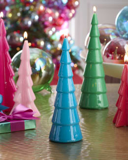 Ceralacca Fuschia Christmas Tree Candle | Neiman Marcus