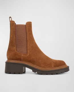 Veronica Beard Alina Suede Chelsea Booties | Neiman Marcus