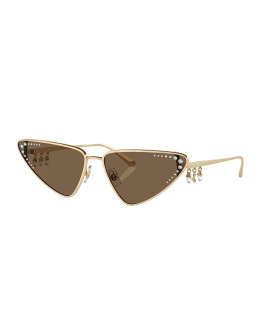 Oliver Peoples Marlyse Oversized Metal Cat-Eye Sunglasses | Neiman Marcus