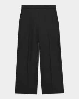 Theory Traceable Wool Slim Straight-Leg Trousers | Neiman Marcus