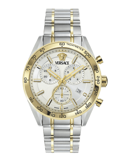 Versace Men's V-Code 41mm Stainless Steel Chronograph Watch | Neiman Marcus