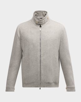 Canali Men's Full-Zip Bomber Jacket | Neiman Marcus