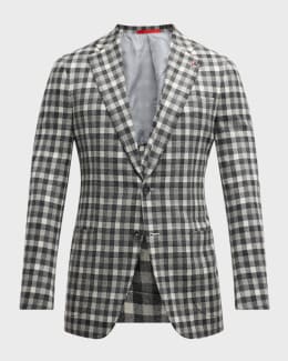 Isaia Men's Check Wool-Blend Sport Coat | Neiman Marcus