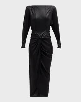 Iro Beryl Long-Sleeve Knit Midi Dress | Neiman Marcus