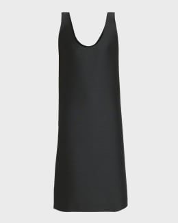 THE ROW Janah Scoop-Neck Sleeveless Midi Shift Dress | Neiman Marcus