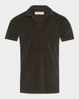 Orlebar Brown Men's Roddy Waffle Mesh Stitch Short-Sleeve Polo Shirt ...