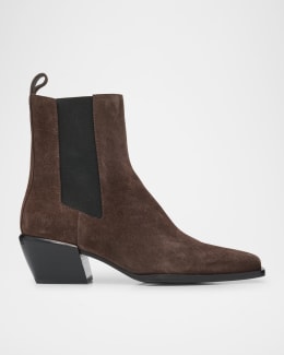 Veronica Beard Alina Suede Chelsea Booties | Neiman Marcus