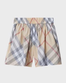 Burberry Girl's Marcy Check-Print Shorts, Size 3-14 | Neiman Marcus