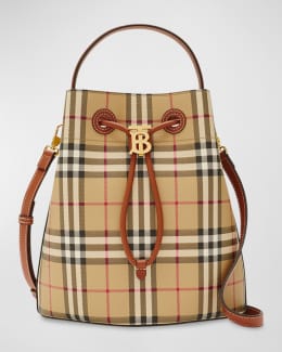 Burberry Check Drawstring Bucket Bag | Neiman Marcus