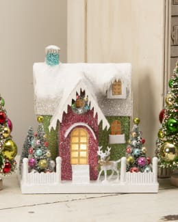 Bethany Lowe Peaceful Putz Christmas Houses, Set of 2 | Neiman Marcus