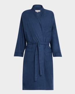 CDLP Men's Home Robe w/ Satin Piping | Neiman Marcus