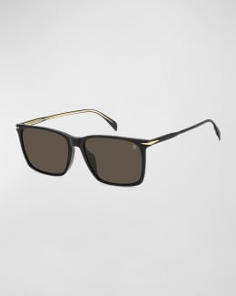 David Beckham Men's Acetate Square Sunglasses | Neiman Marcus