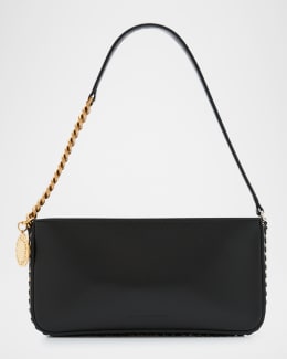 Stella McCartney Frayme Crackled Metallic Alt-Leather Chain Shoulder ...