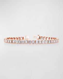 Neiman Marcus Diamonds 18K Gold Ruby and Diamond 3 Row Bracelet, 7 ...