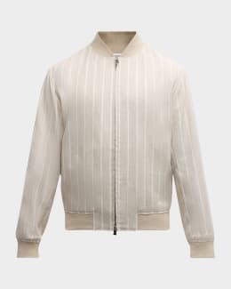 Stefano Ricci Men's Lamb Leather Bomber Jacket | Neiman Marcus
