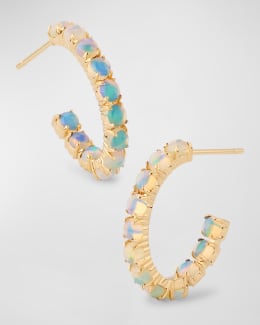 David Kord 18K Yellow Gold Earrings with Pink Sapphires and Diamonds | Neiman Marcus