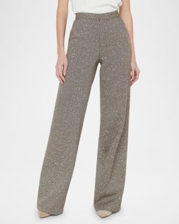 Theory Traceable Wool Slim Straight-Leg Trousers | Neiman Marcus