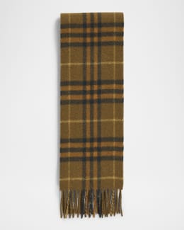 Burberry Men's Giant Check Cashmere Scarf | Neiman Marcus