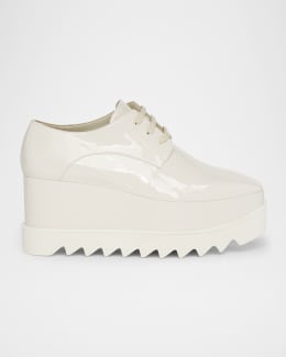Stella McCartney Elyse Metallic Buckle Platform Sneakers | Neiman Marcus