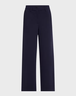Theory Traceable Wool Slim Straight-Leg Trousers | Neiman Marcus