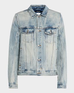 Amiri Men's Faded Denim MA Trucker Jacket | Neiman Marcus