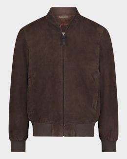 Stefano Ricci Men's Lamb Leather Bomber Jacket | Neiman Marcus