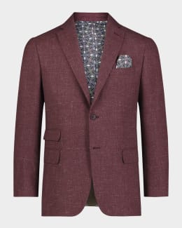 Robert Graham Men's Chianti Houndstooth Velvet Sport Coat | Neiman Marcus