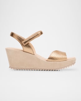 NeroGiardini Leather Chain Wedge Platform Sandals | Neiman Marcus