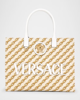 Versace La Medusa Logo Canvas Tote Bag | Neiman Marcus Versace La Medusa Logo Canvas Tote Bag | Neiman Marcus