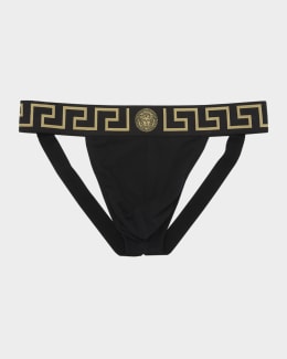 Versace Men's 3-Pack Low Rise Greca Trunk | Neiman Marcus