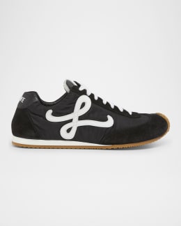 Loewe Flow Suede Retro Runner Sneakers | Neiman Marcus