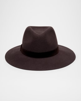 Eugenia Kim Lillian Straw & Silk Scarf Fedora | Neiman Marcus