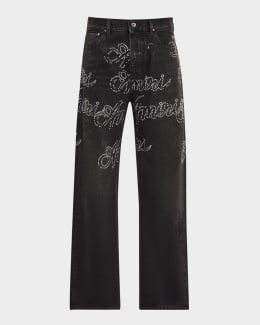 Amiri Men's Faded Straight-Leg Jeans | Neiman Marcus