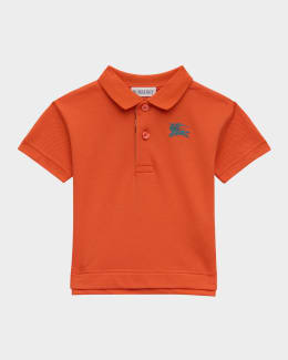 Burberry Boy's Johane Check Collar EKD Polo Shirt, Size 6M-2 | Neiman Marcus