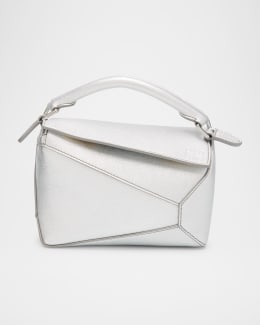 Loewe Small Puzzle Leather Top-Handle Bag | Neiman Marcus