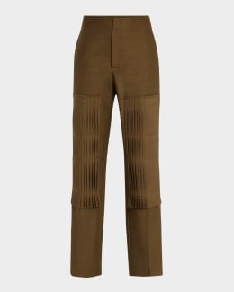 Theory Traceable Wool Slim Straight-Leg Trousers | Neiman Marcus