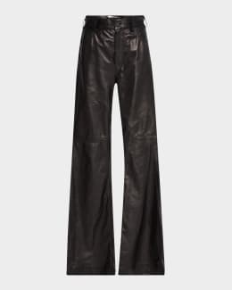 Loulou Studio Figari Wide-Leg Leather Pants | Neiman Marcus