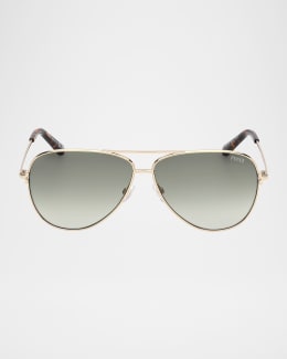 Miu Miu Acetate & Metal Aviator Sunglasses | Neiman Marcus