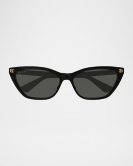 Gucci Geometric Plastic Rectangle Sunglasses | Neiman Marcus