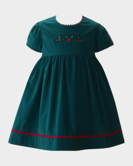 Rachel Riley Girl's Smocked Festive Dress W/ Bloomers, Size 6M-24M ...