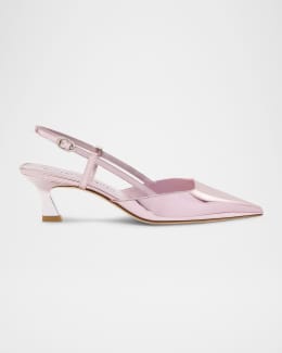 Stuart Weitzman Emilia Leather Mary Jane Ballerina Flats | Neiman Marcus
