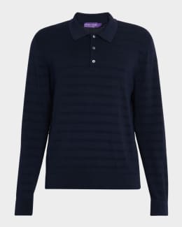 Ralph Lauren Purple Label Men's Mercerized Pique Polo Shirt | Neiman Marcus