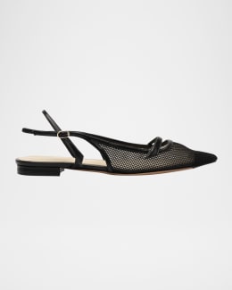 Alexandre Birman Tita Patent Slingback Ballerina Flats | Neiman Marcus