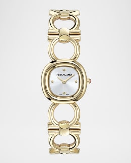 Ferragamo 25mm Ferragamo Duo Mini Watch with Silver Dial, Stainless ...