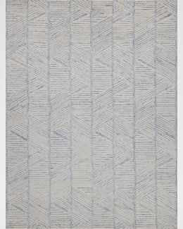 Exquisite Rugs Mercuri Power-Loomed Blue & Silver Rug, 9' x 12 ...