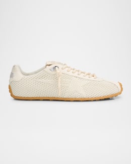 Golden Goose Mid Star Leather Wing-Tip Sneakers | Neiman Marcus