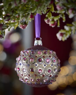 Neiman Marcus Glitter Mandala Ball Ornament | Neiman Marcus