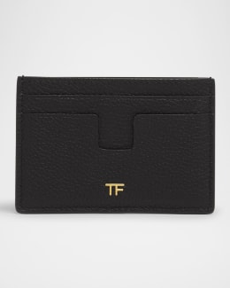 TOM FORD TF Card Holder in Grained Leather | Neiman Marcus